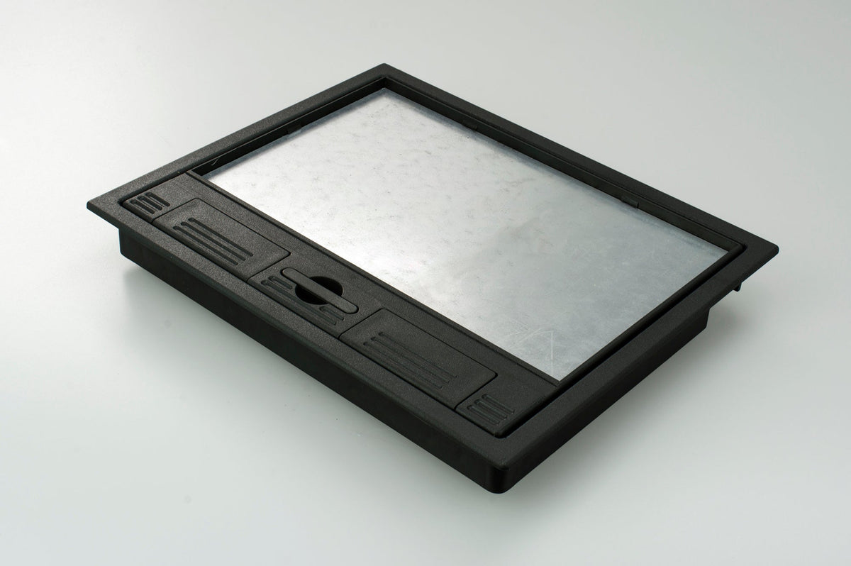 ABSL6R296B - Plastic ABS Frame & Lid in Black (6mm Recess) — Deskpower ...