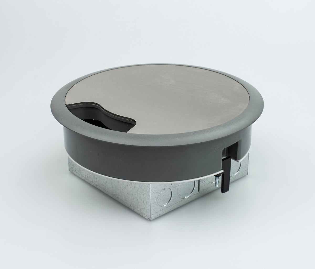 209mm Stainless Steel Lid Power & Data Grommet — Deskpower.co.uk