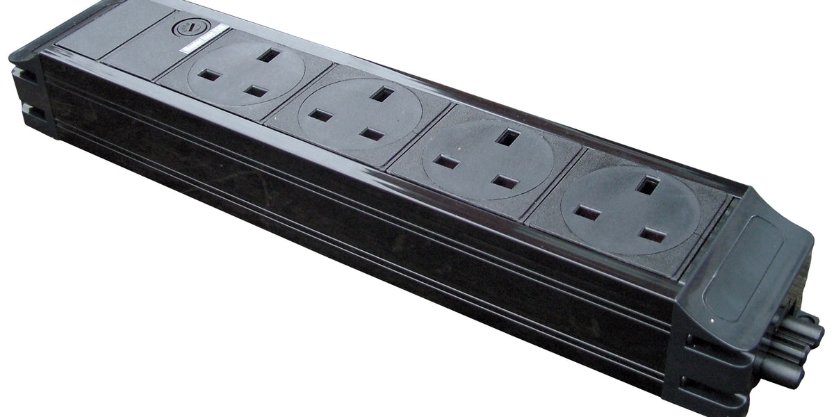 P-PACK4/PF/NF/13A - 4 Power Under Desk Power Unit — Deskpower.co.uk