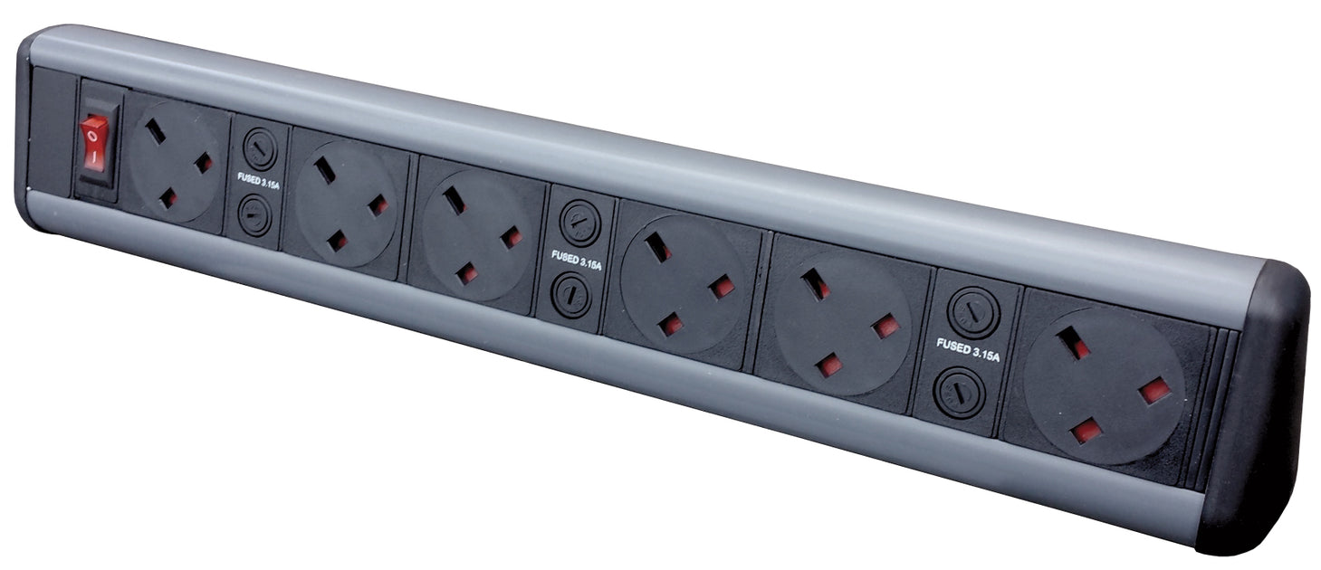 P-PACK6S - 6 Power Desktop Power Unit — Deskpower.co.uk