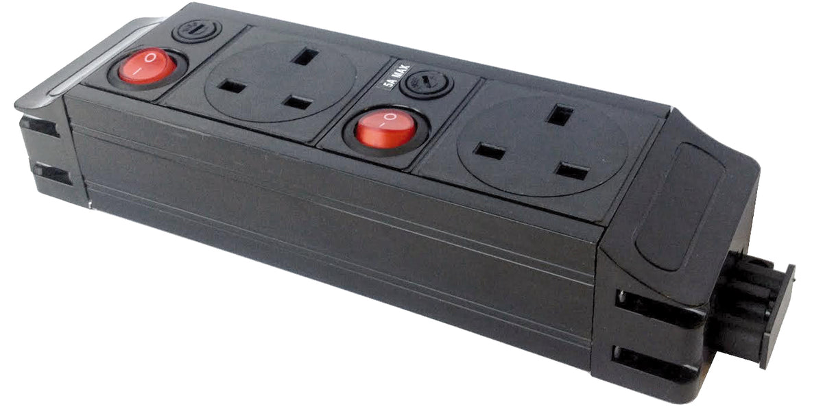 PP2/2 - 2 Power Individually Switched Under Desk Power Unit — Deskpower ...