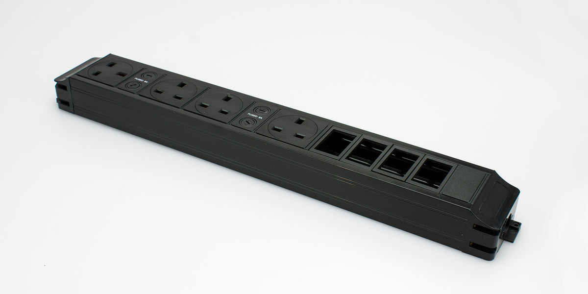 PP4/4D - 4 Power 4 Module Spaces Under Desk Power Unit — Deskpower.co.uk