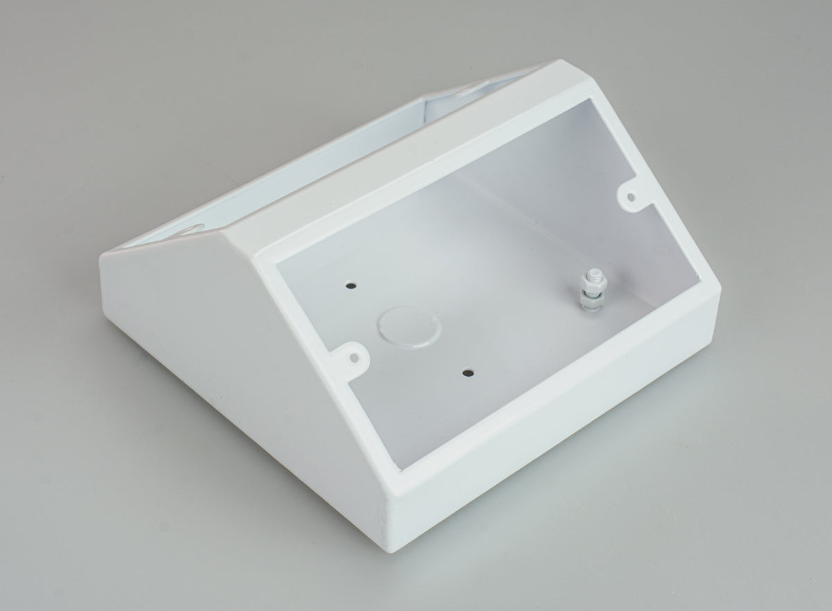 PED4W- Back to Back Double Electrical Bench Box in White — Deskpower.co.uk
